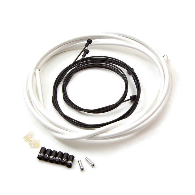 Clarks Lightweight Alloy Housing Brake Cable Kit - White – Mud and Black