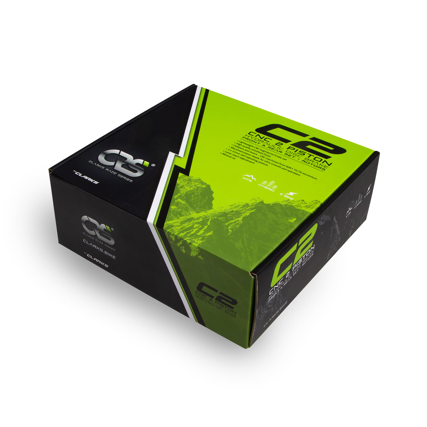 Clarks CRS C4 - 4 Piston Hydraulic brake set – Mud and Black